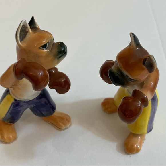 Accents | Boxer Lovers Miniature Vintage Figurines Boxers With Boxer ...